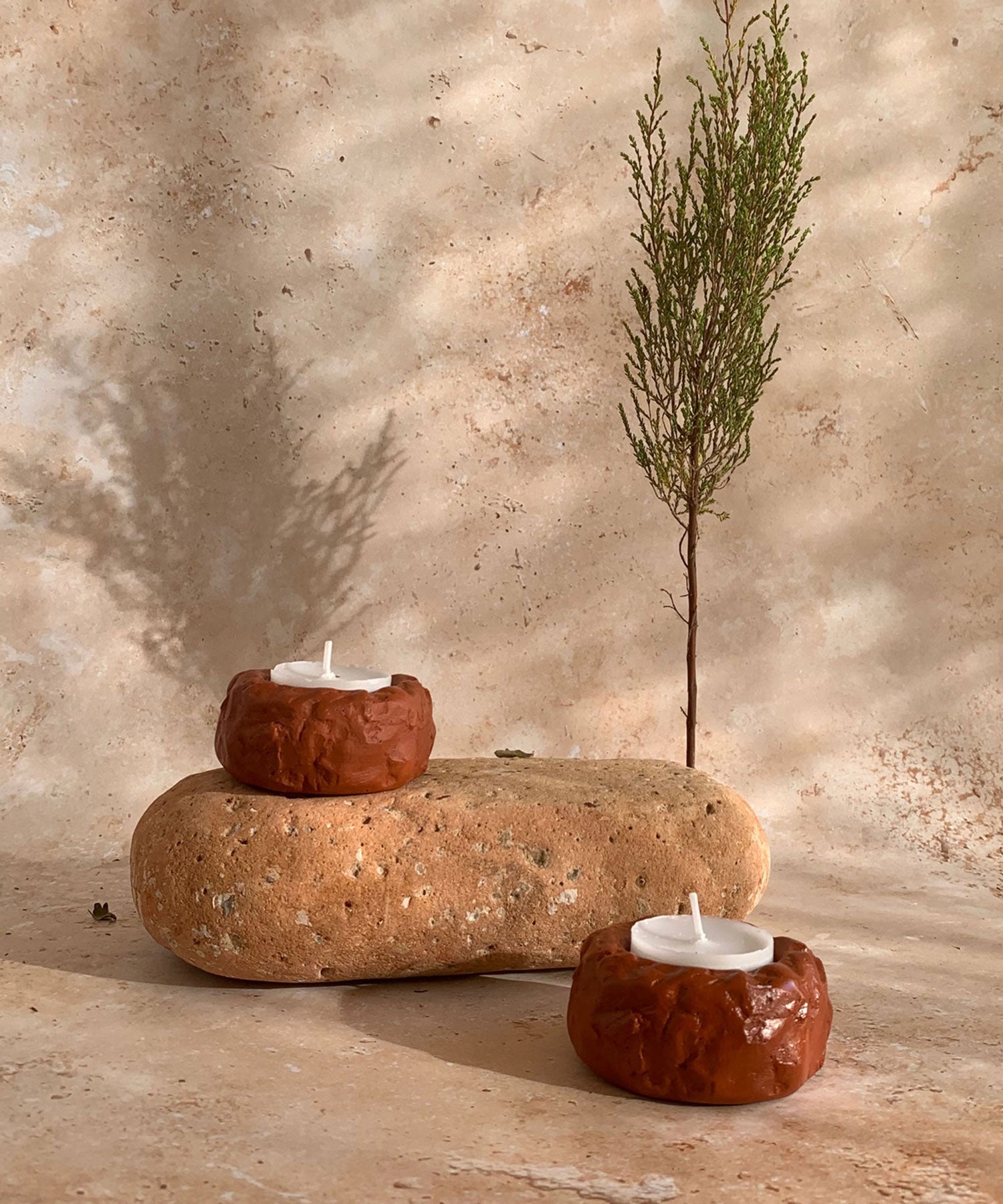 Flur | Candle Holders 01 | Burnt Ochre – Amanita Labs